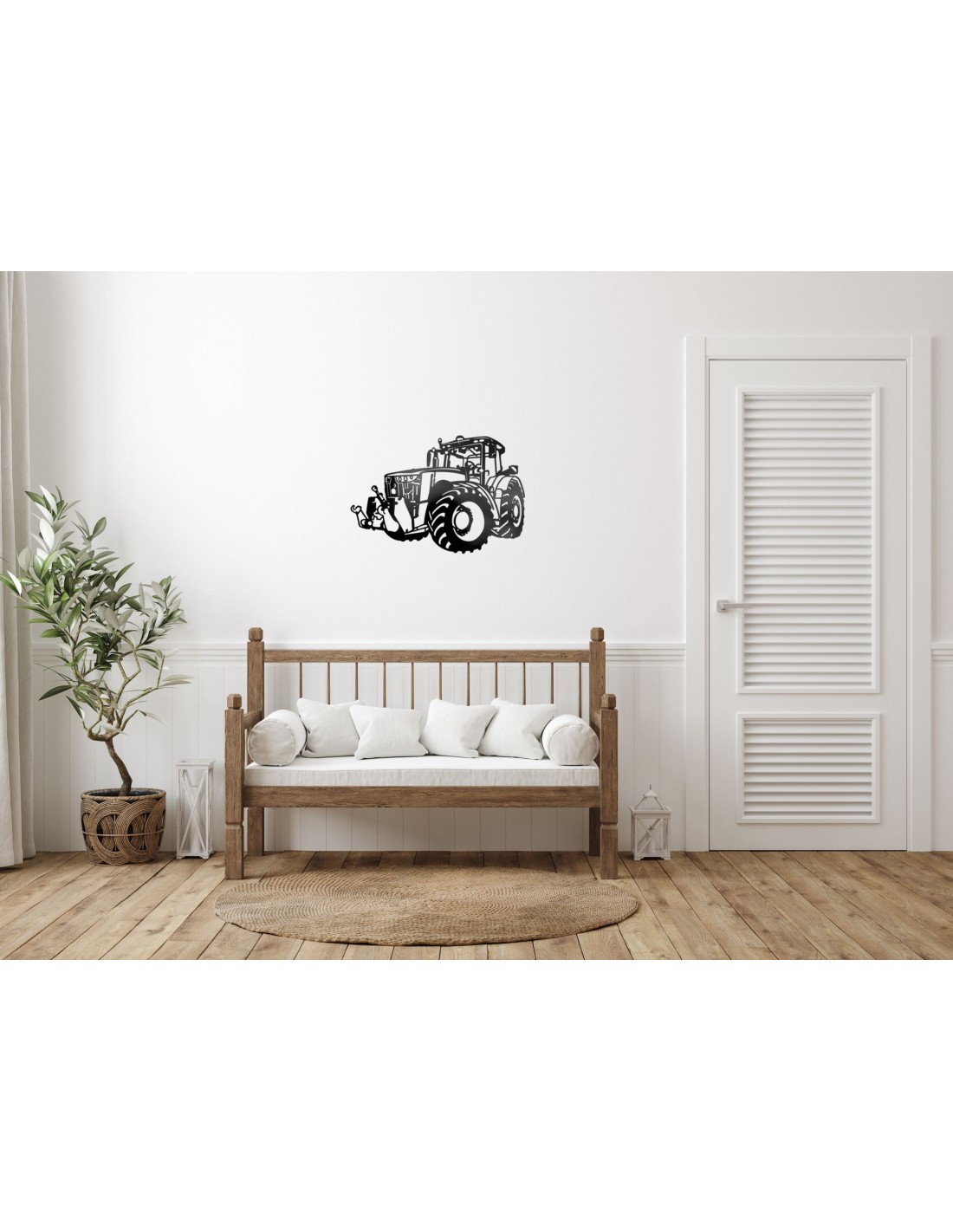 DECORATION MURALE en METAL. Motif: Tracteur JOHN DEERE (new)
