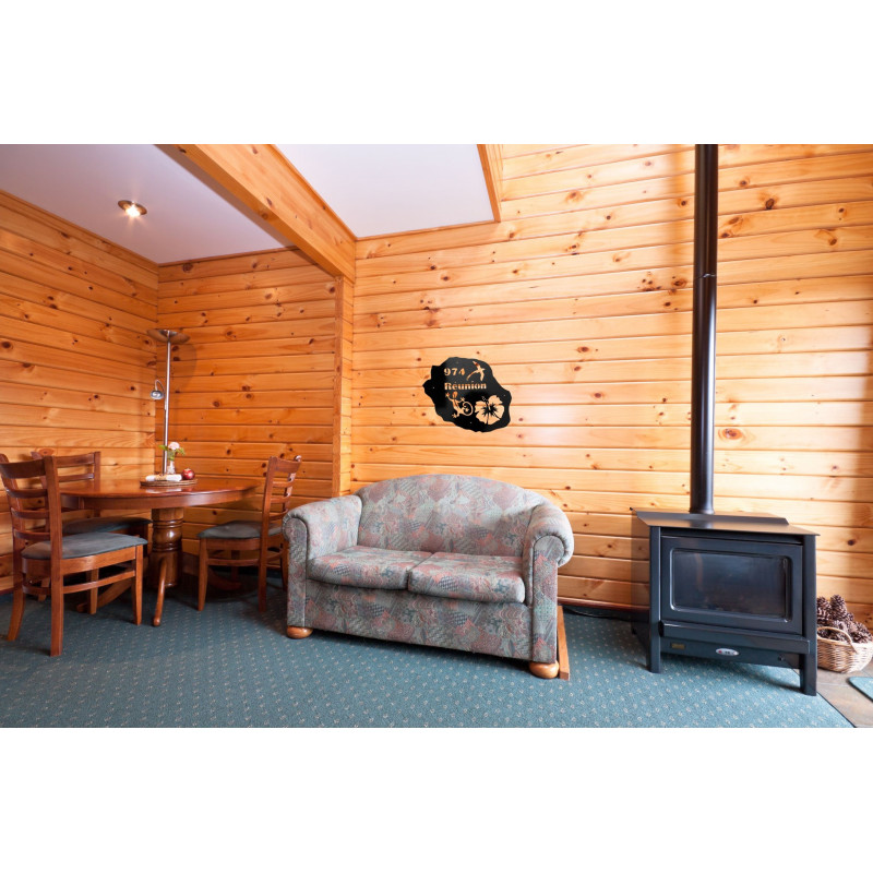 DECORATION MURALE en METAL. Motif: ILE DE LA REUNION